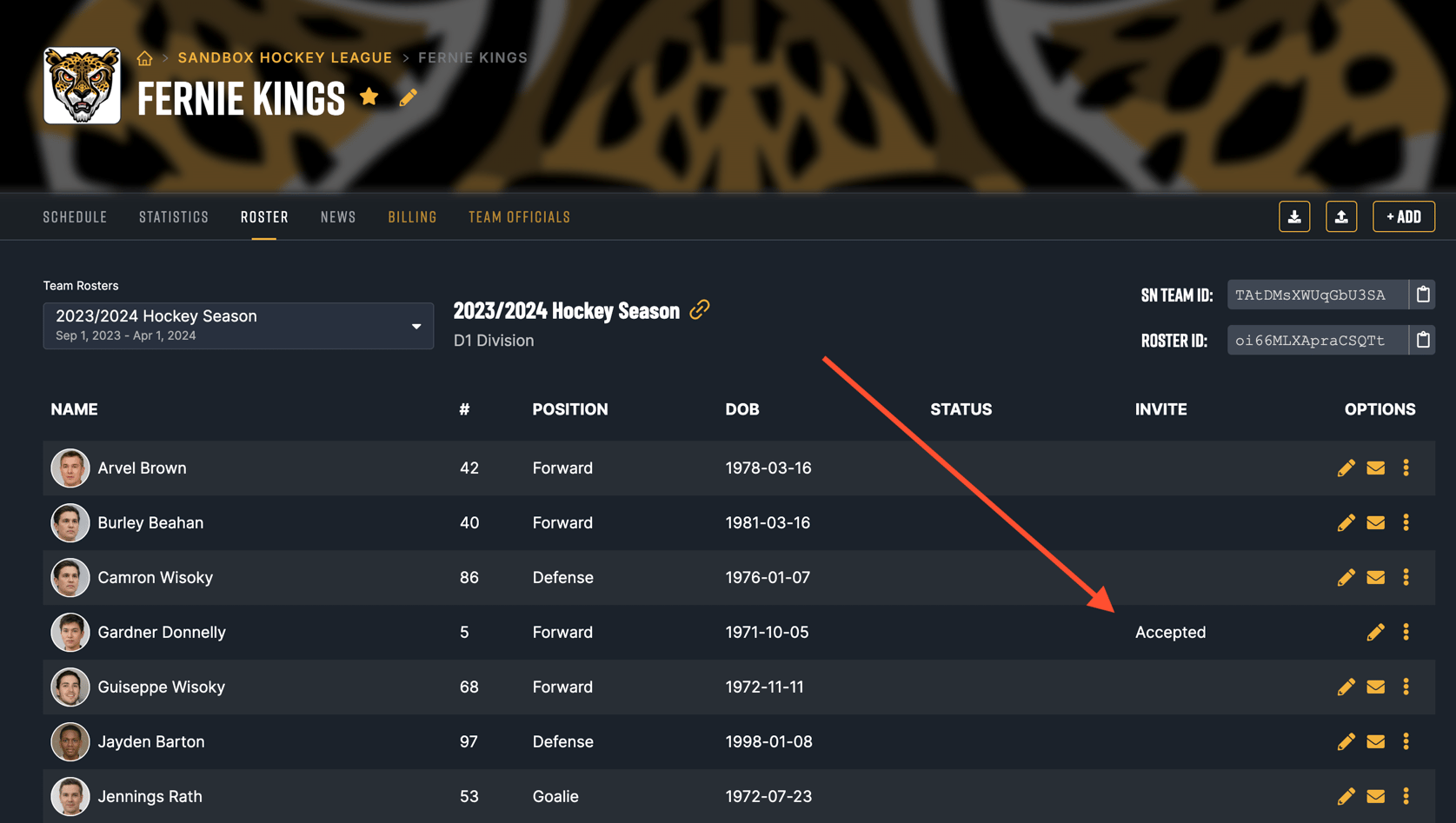 How to accept an invite and join a Team